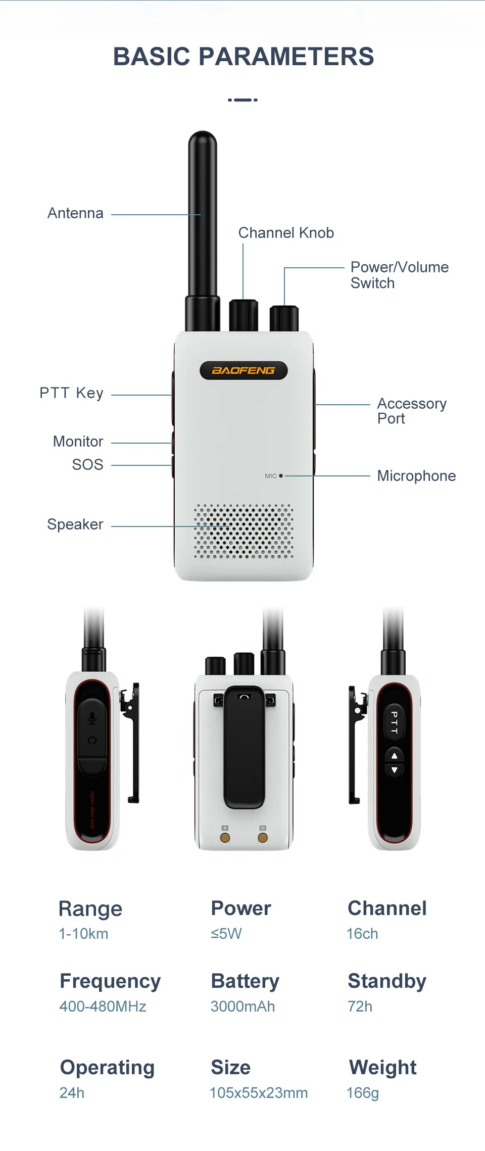 Baofeng BF-358 Small Mini Radio Walkie Talkie - Baofeng
