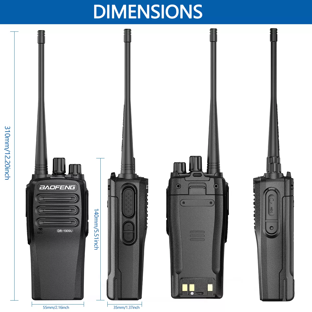 BAOFENG DR-1909U UHF 10w DMR Two Way Radio - Baofeng